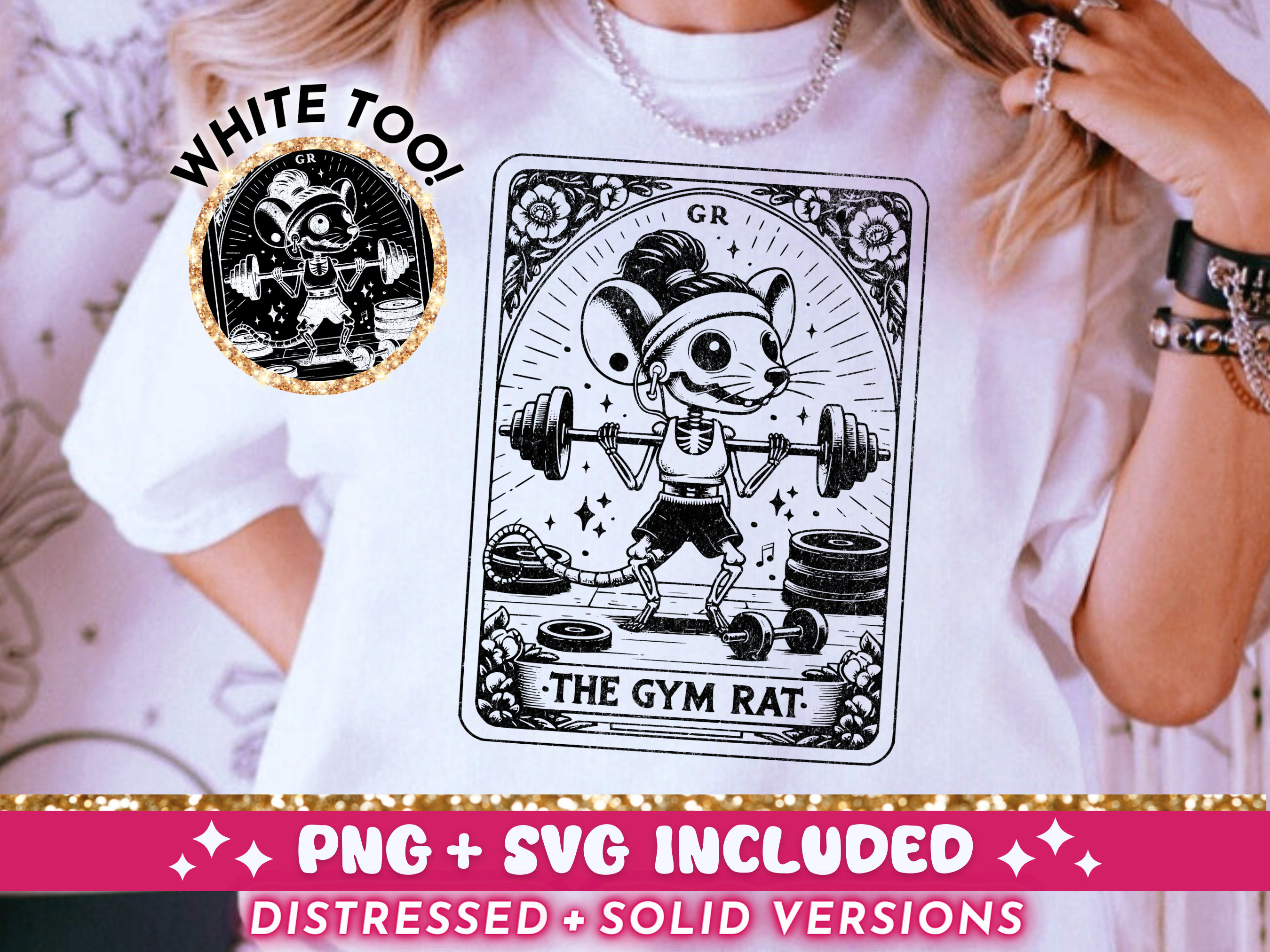 Gym Rat Funny Tarot Card SVG PNG, Funny Workout Sublimation, | Inspire ...