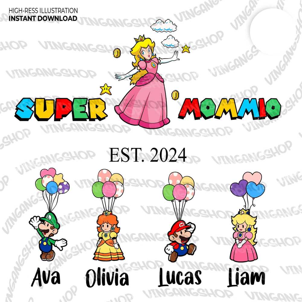Custom Kids Name Super Mommio Png, Personalization Super Mom | Inspire ...