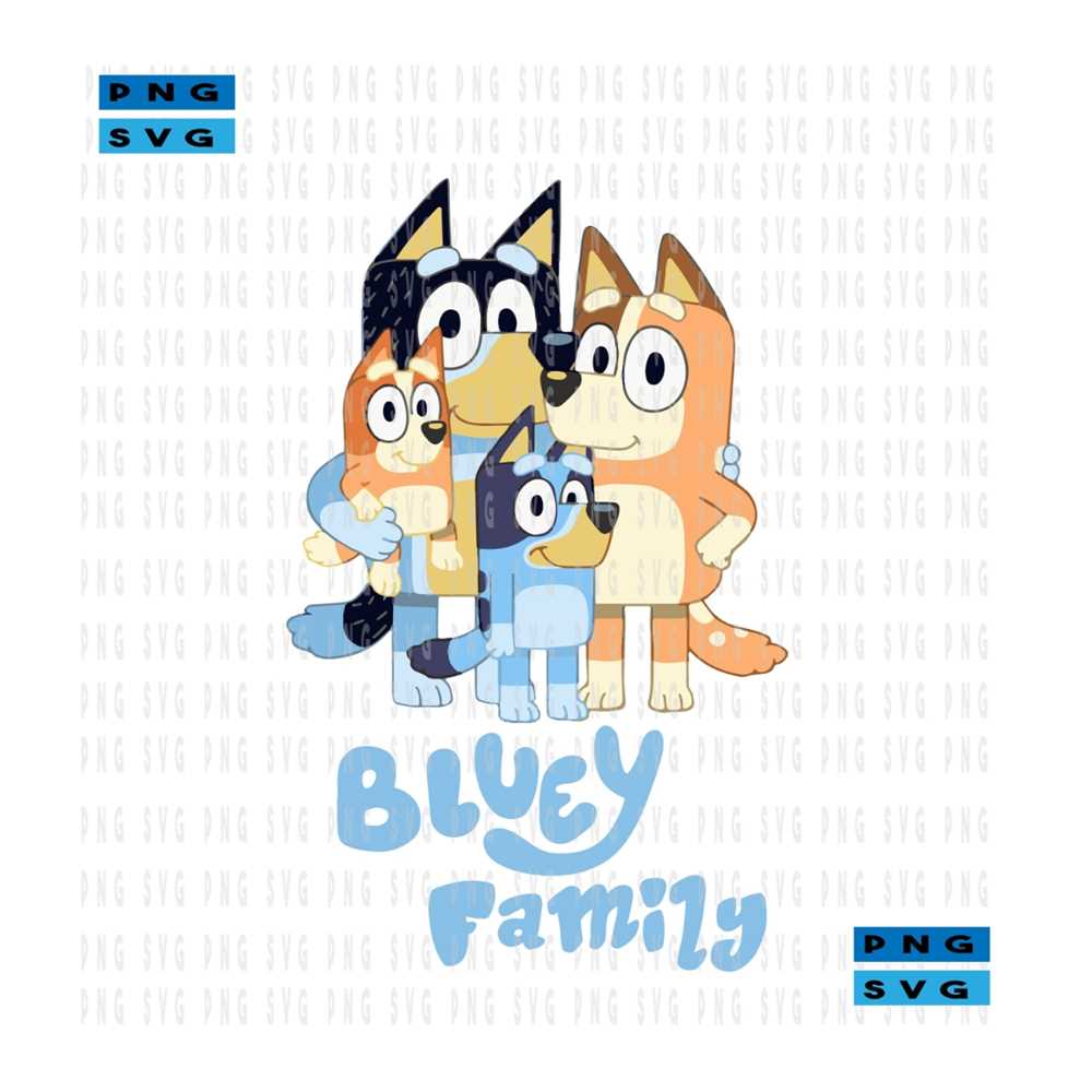 Bluey Family Digital File for T Shirt Printing and Cutting P | Inspire ...