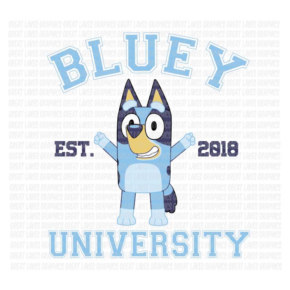 Bluey University Digital File for T Shirt Printing and Cutti | Inspire ...