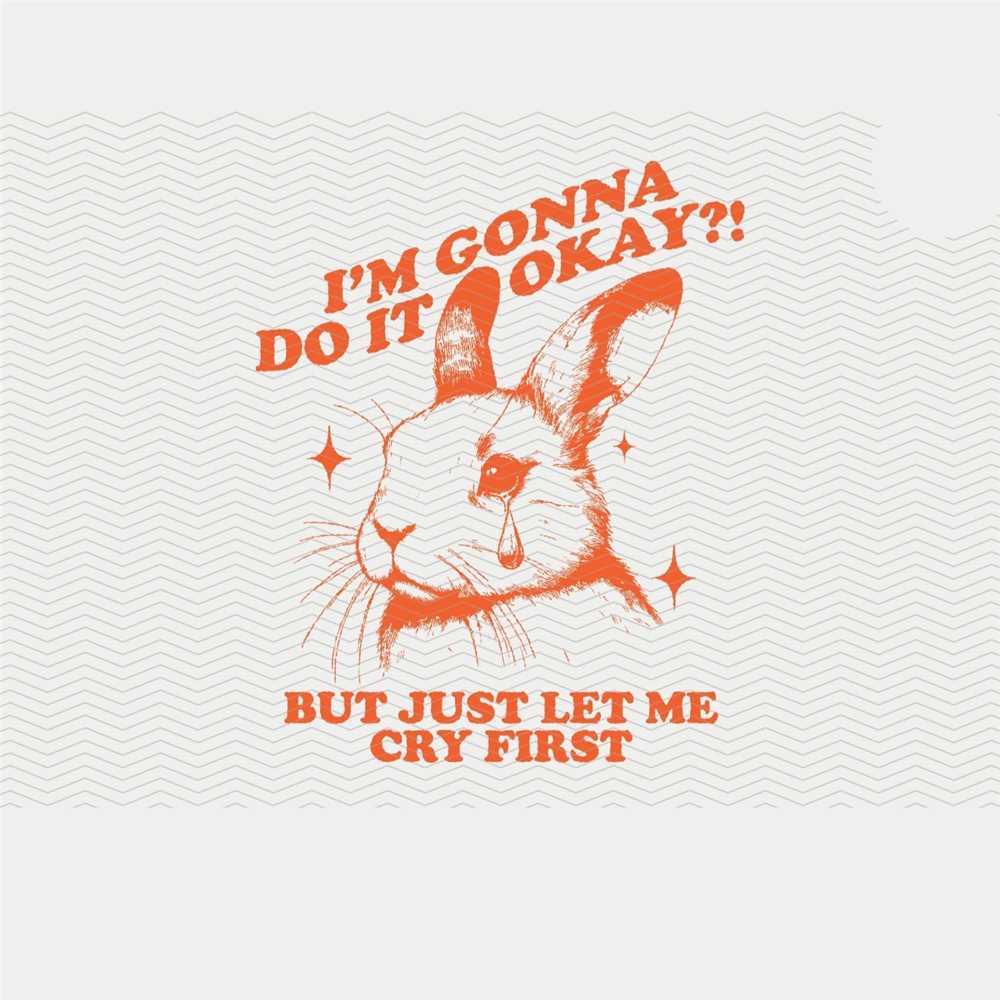 Funny Crying Rabbit, SVG PNG File, Trendy Vintage Retro Desi | Inspire ...