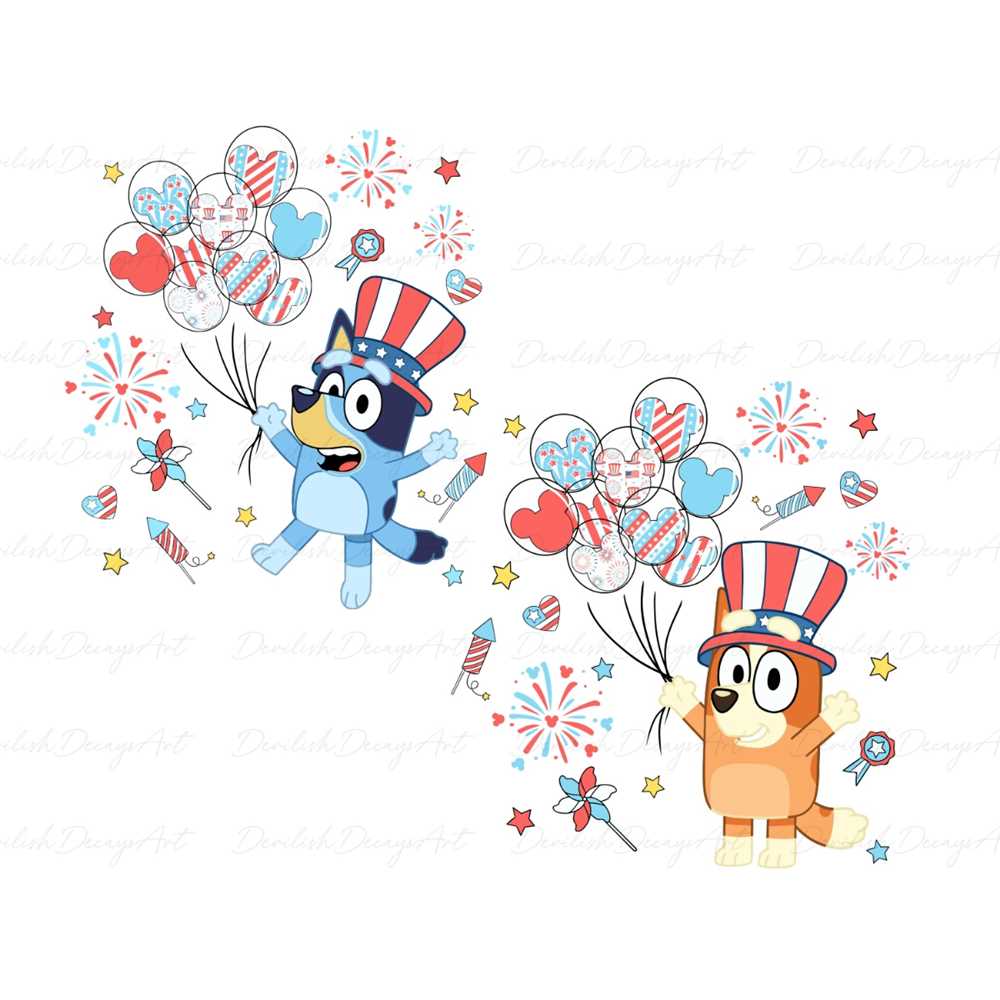Blue Dog 4th Of July svg png, Red White Blue, Cartoon 4th Of | Inspire ...