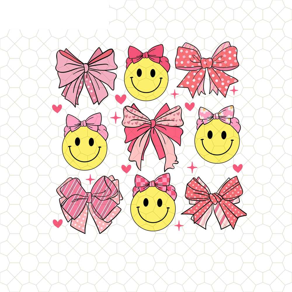 Bows and Smileys PNG, Coquette Bows PNG, Smiley Face PNG, Tr | Inspire ...
