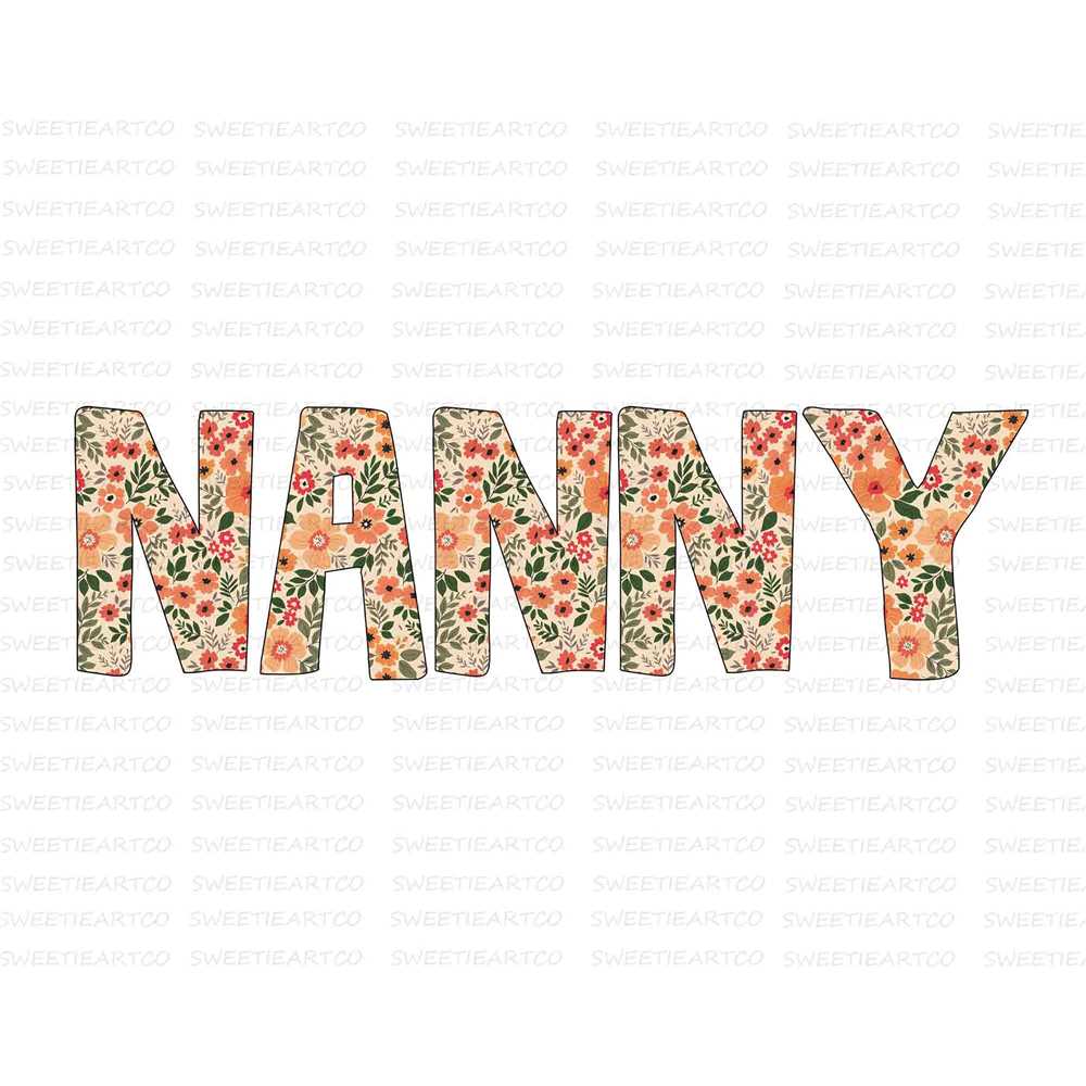 Nanny Floral PNG, Nanny Png, Nanny Shirt Design, Nanny Subli | Inspire ...