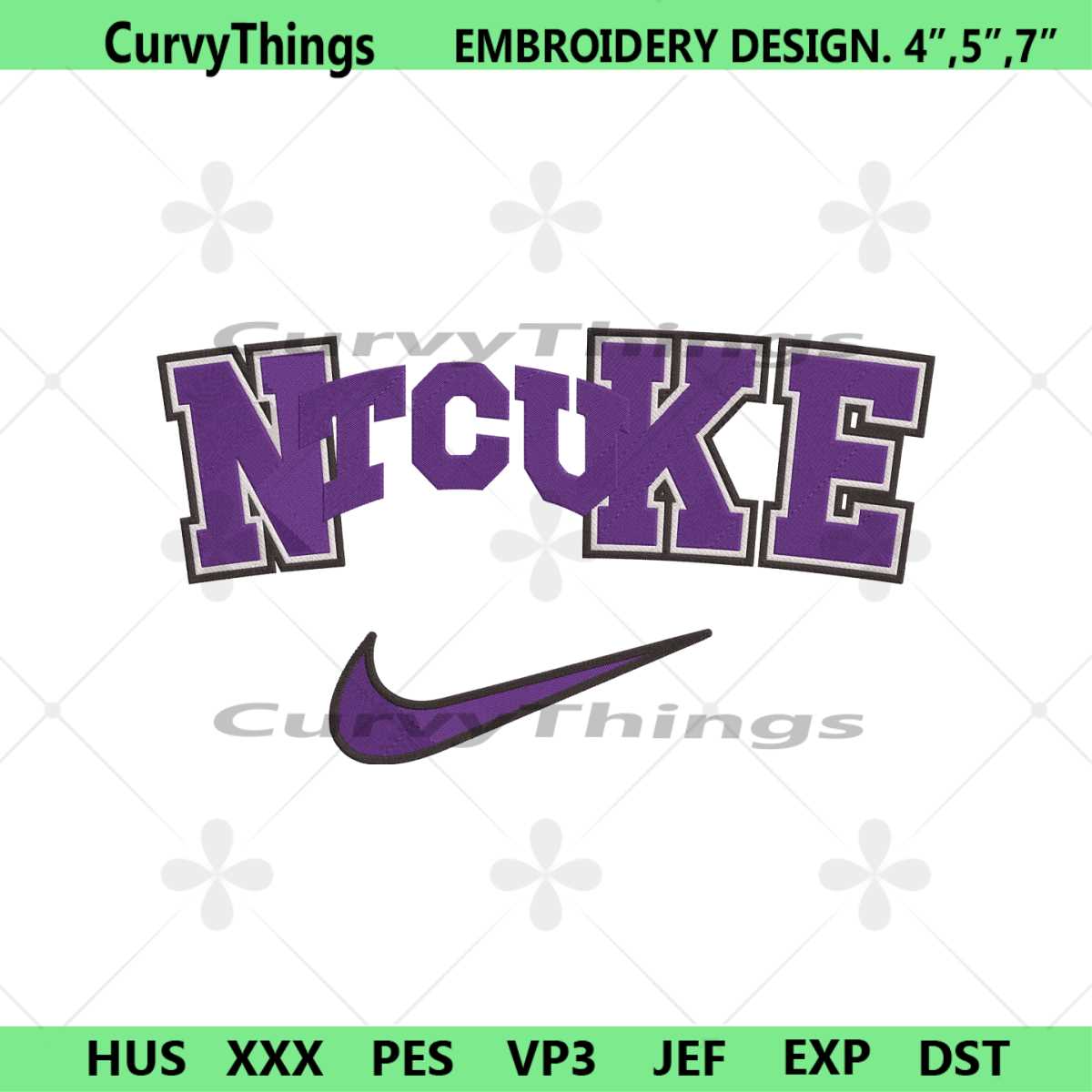 TCU Horned Frogs Nike Logo Embroidery Design Download File | Inspire Uplift