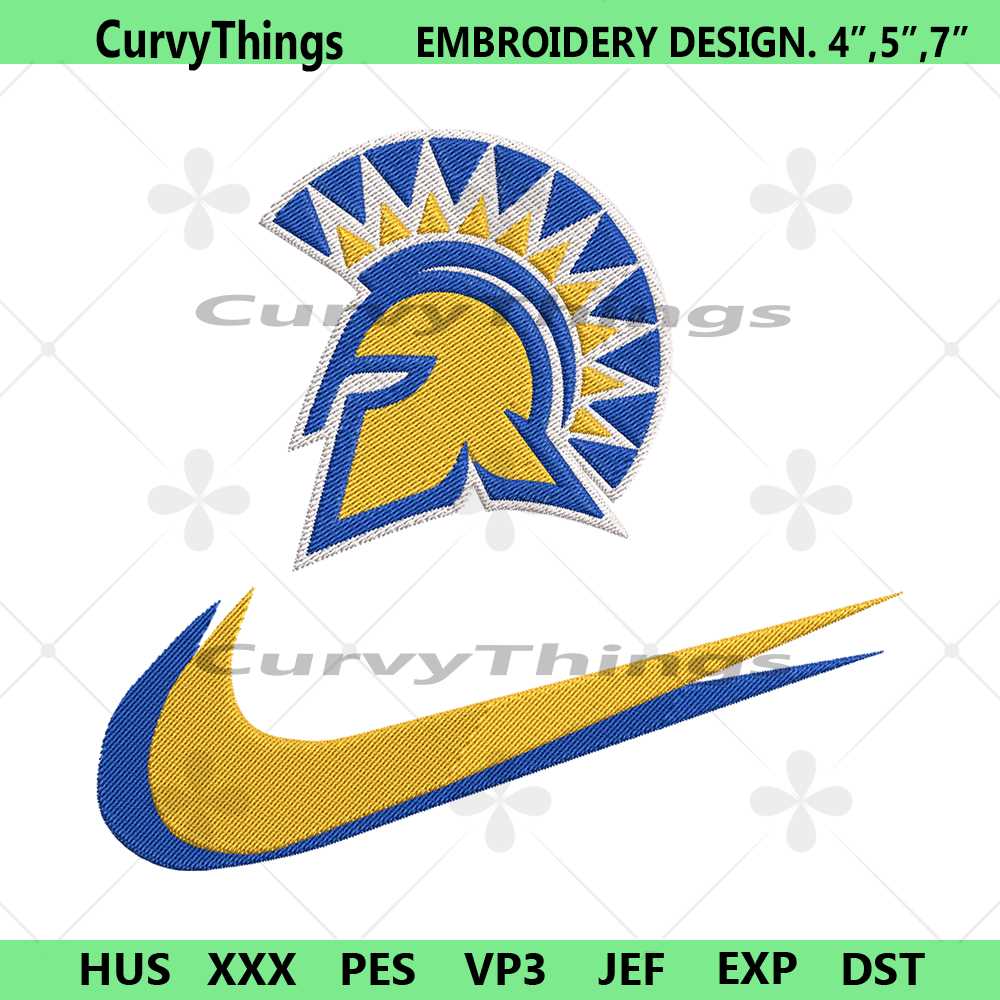 San Jos State Spartans Double Swoosh Nike Logo Embroidery De | Inspire ...