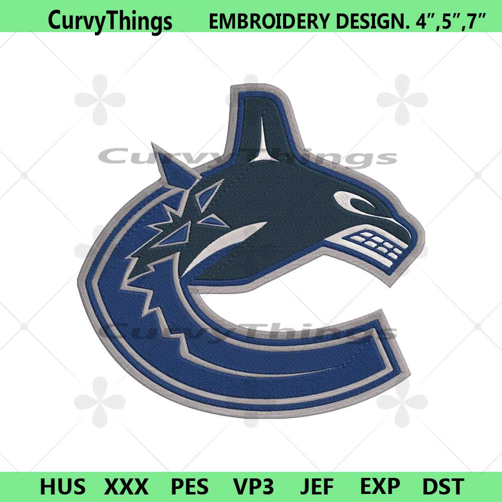 Vancouver Canucks Logo NHL Team Embroidery Design File - Inspire Uplift
