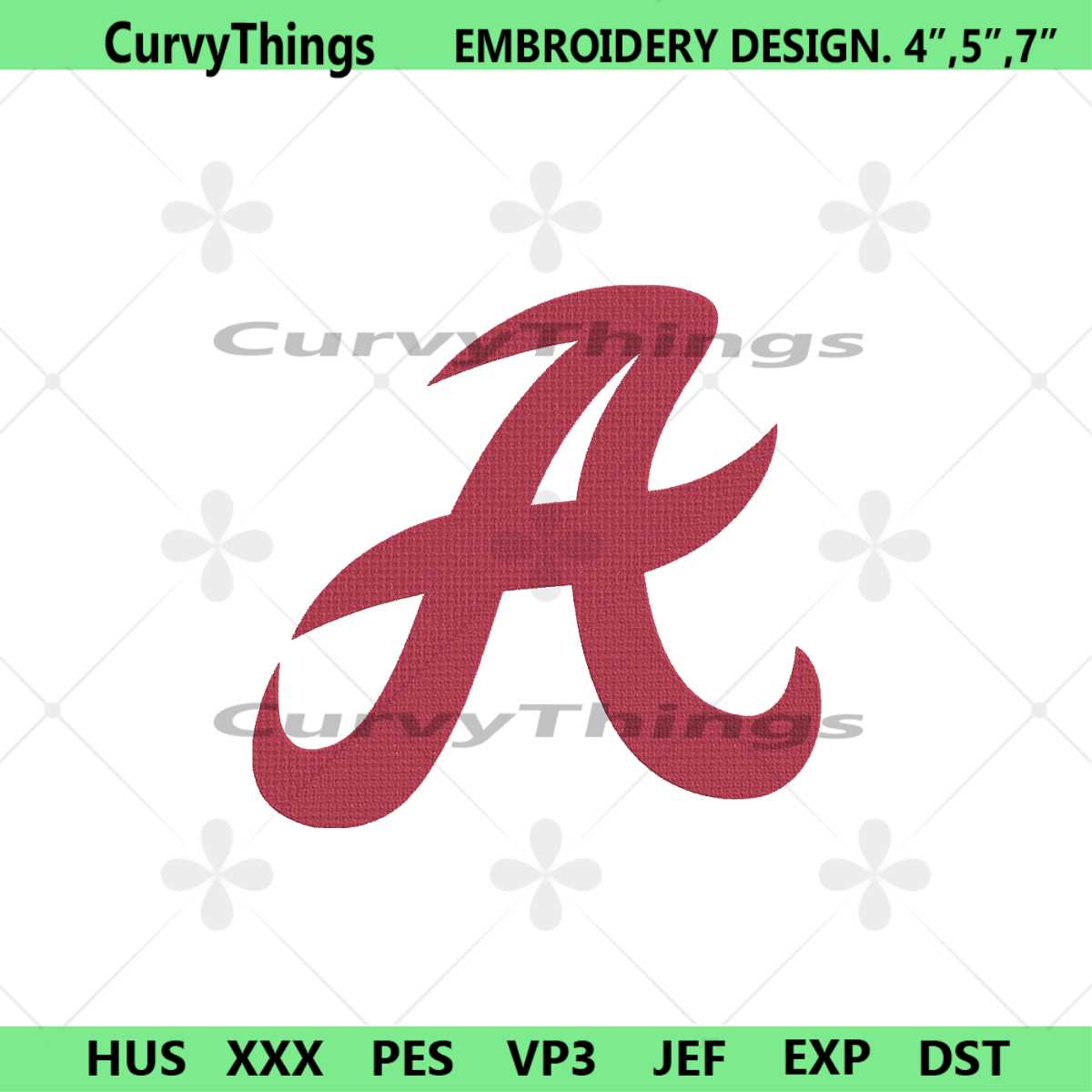 Alabama Crimson Tide Wordmark Logo Machine Embroidery, Alaba | Inspire ...