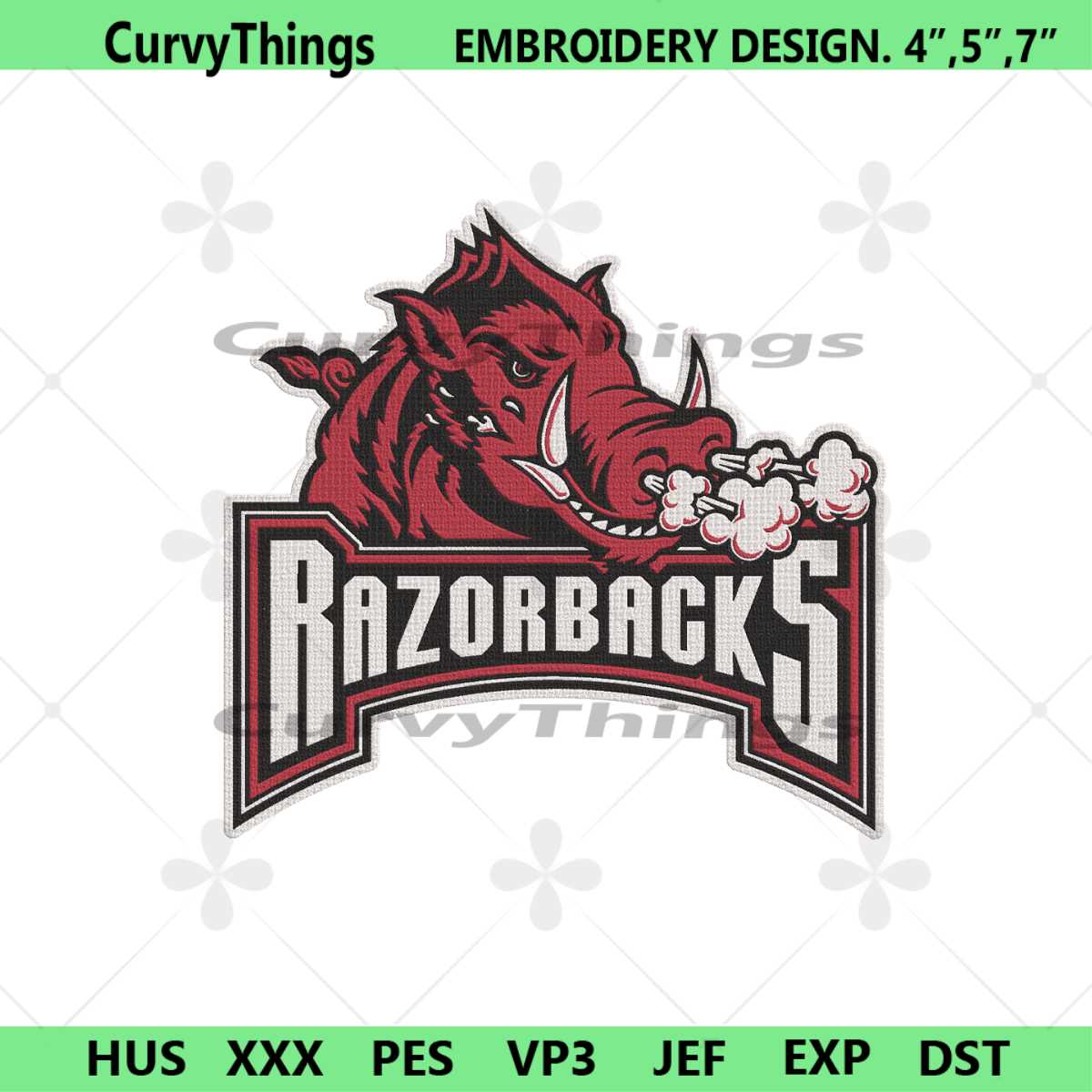NCAA Razorbacks Embroidery Designs, Razorbacks Logo NCAA Emb | Inspire ...