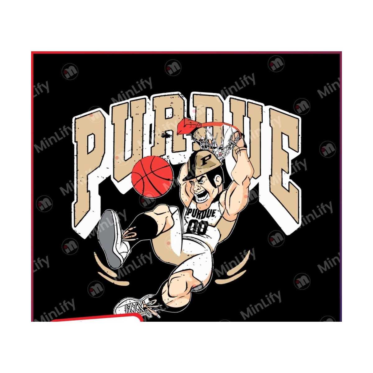 Vintage Purdue Mascot Basketball SVG Digital Download | Inspire Uplift