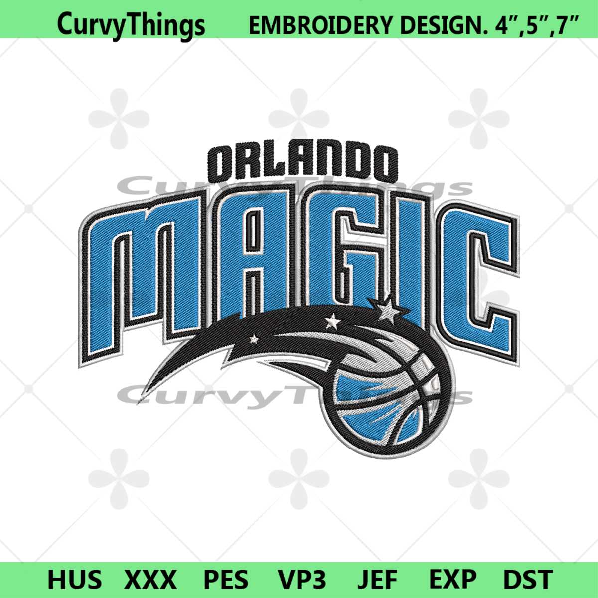 Orlando Magic Logo Machine Embroidery Designs, NBA Orlando M | Inspire ...