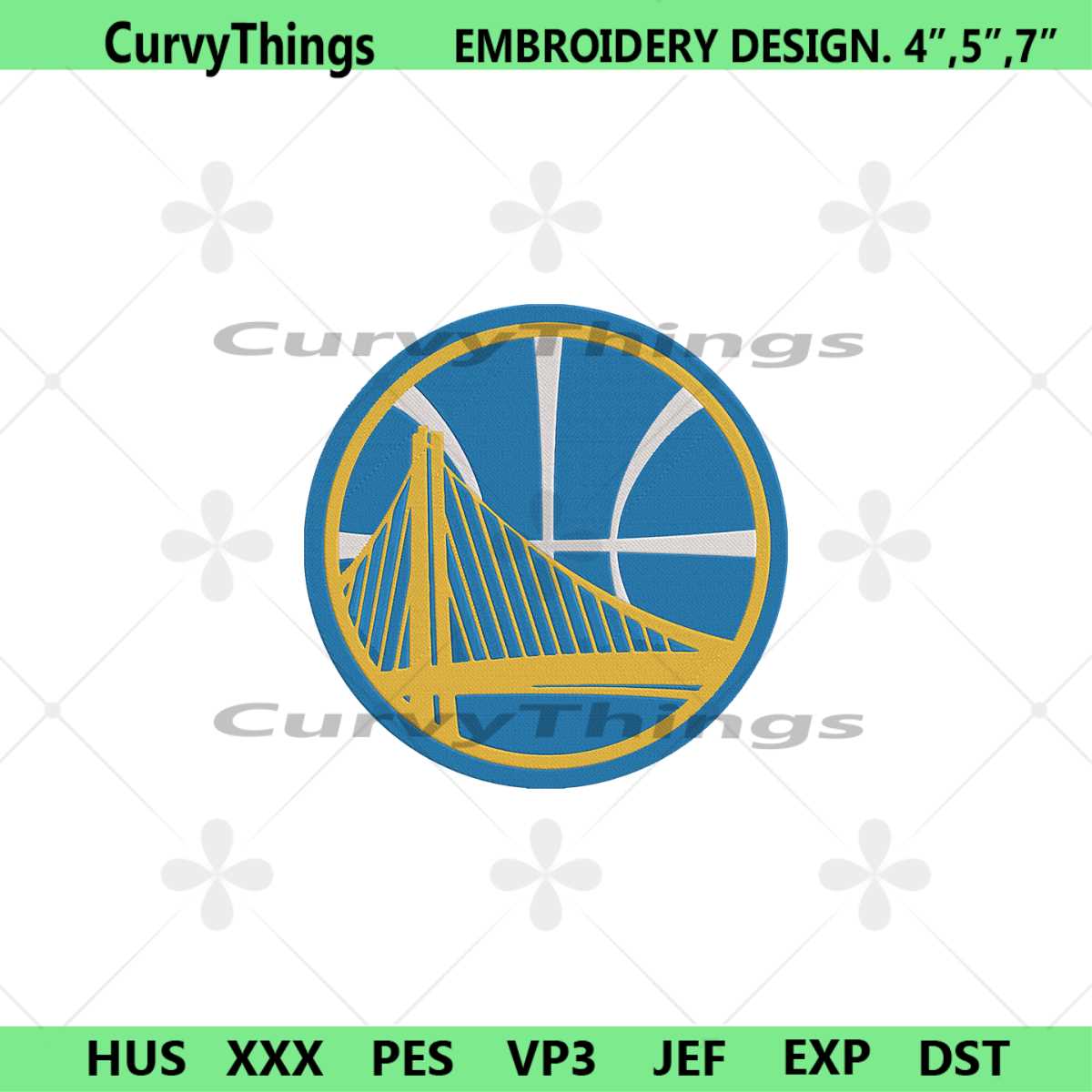 Golden State Warriors Symbol Machine Embroidery Design Files | Inspire ...
