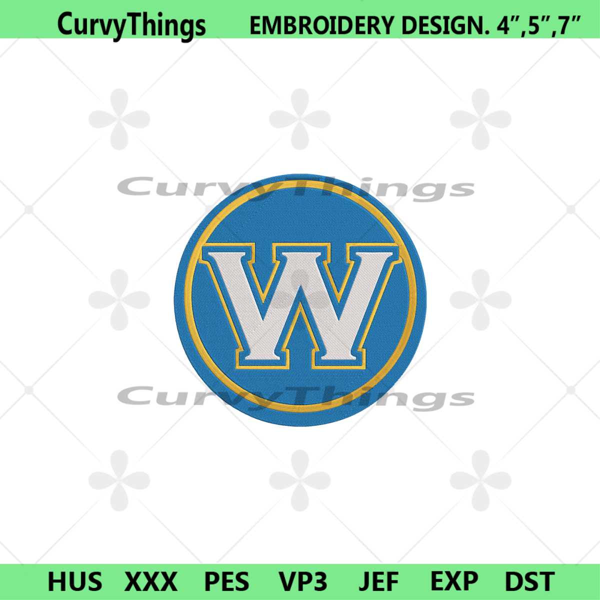 Golden State Warriors Logo Embroidery Files, Golden State Wa | Inspire ...