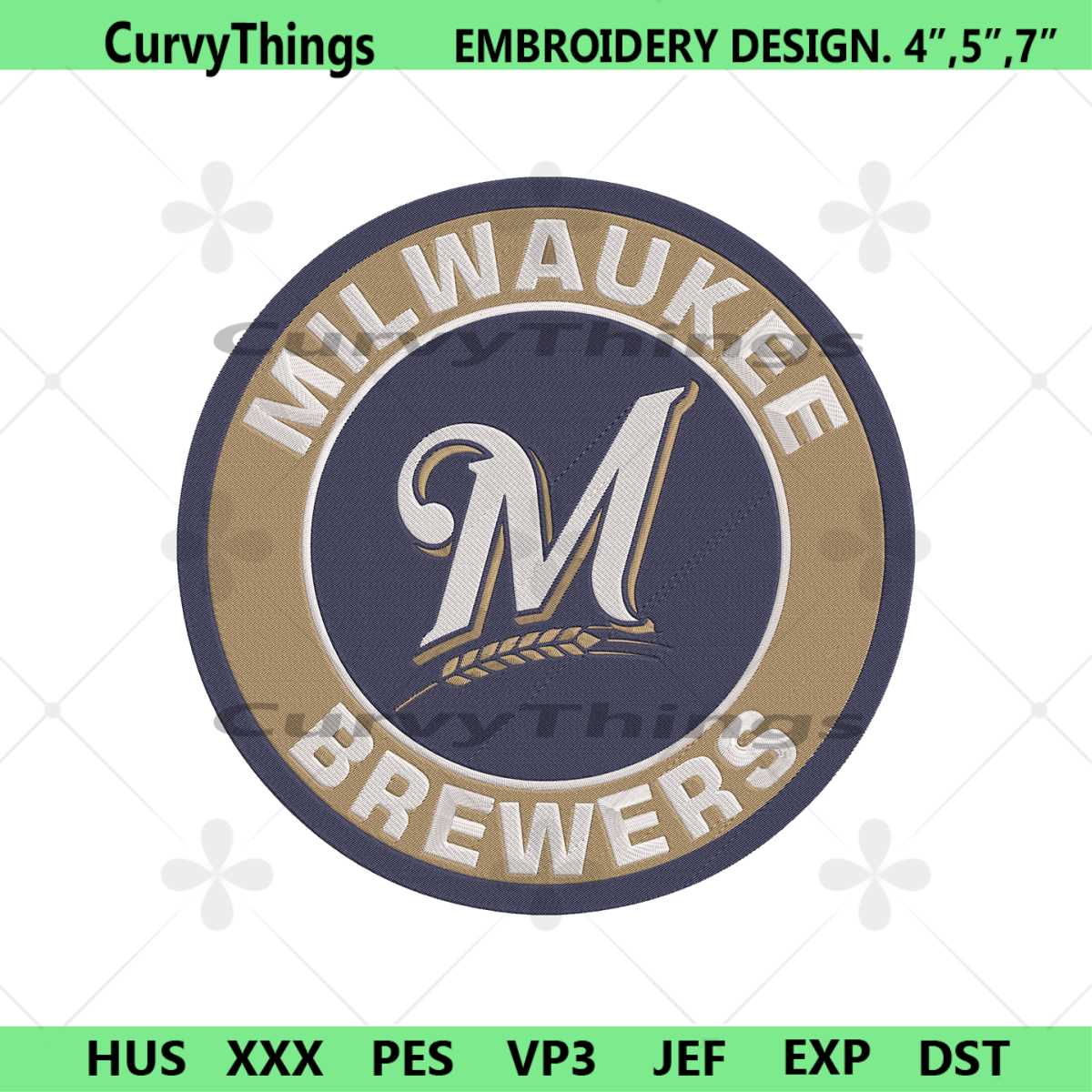 Milwaukee Brewers MLB Logo Embroidery Digital, Milwaukee Bre | Inspire ...