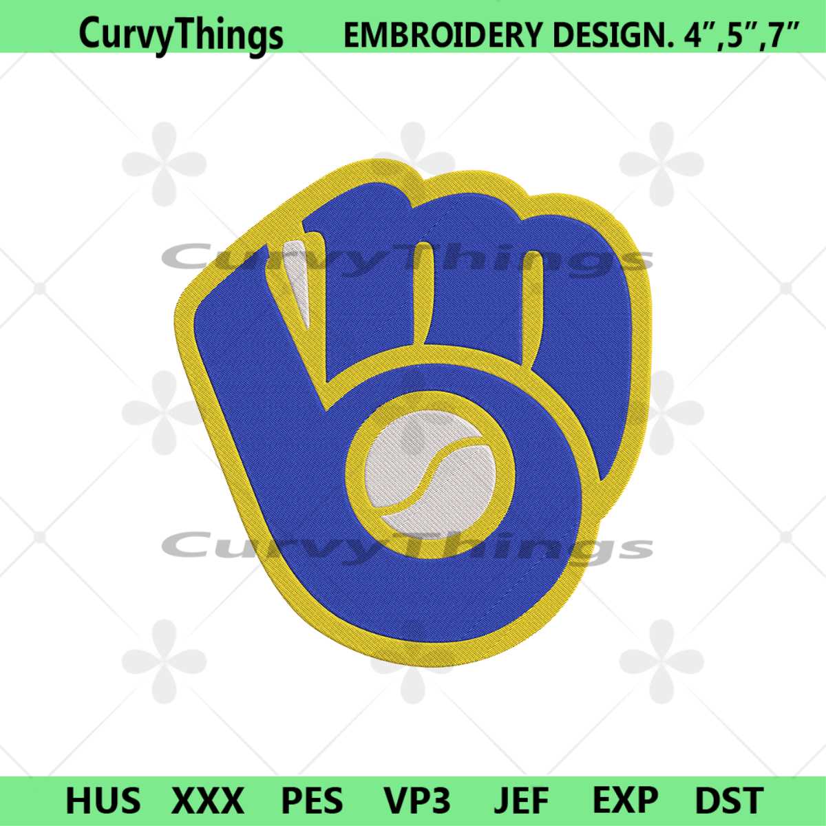 Milwaukee Brewers logo MLB Embroidery Design | Inspire Uplift