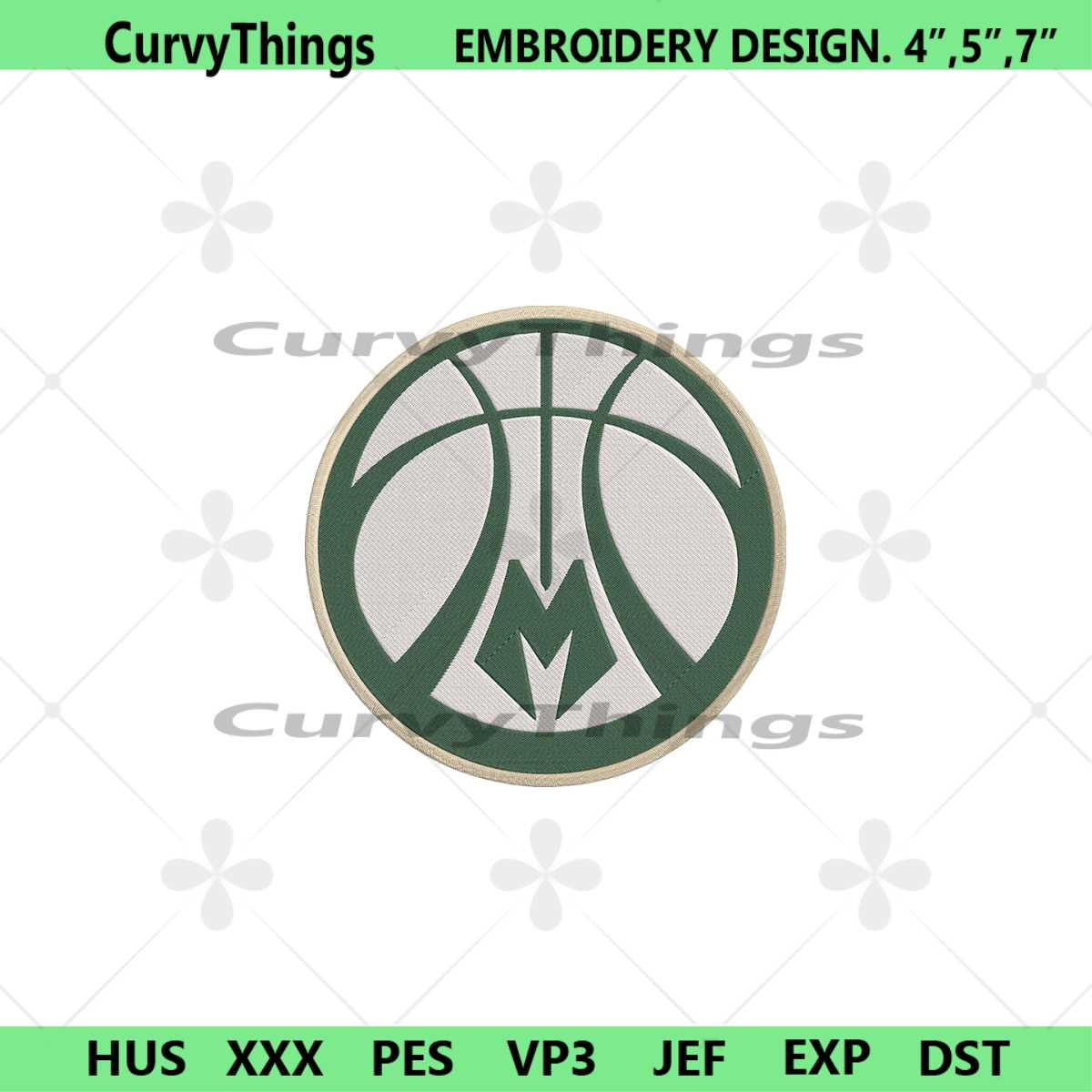 Milwaukee Bucks Logo Embroidery Design File, Milwaukee Bucks | Inspire ...
