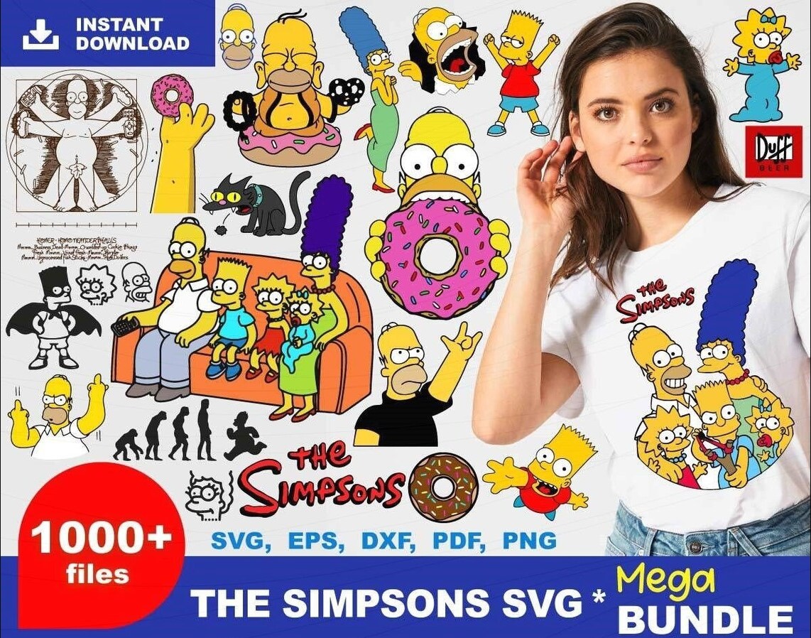 1000 The Simpsons Bundle Svg, Disney Svg, The Simpsons Svg, | Inspire ...