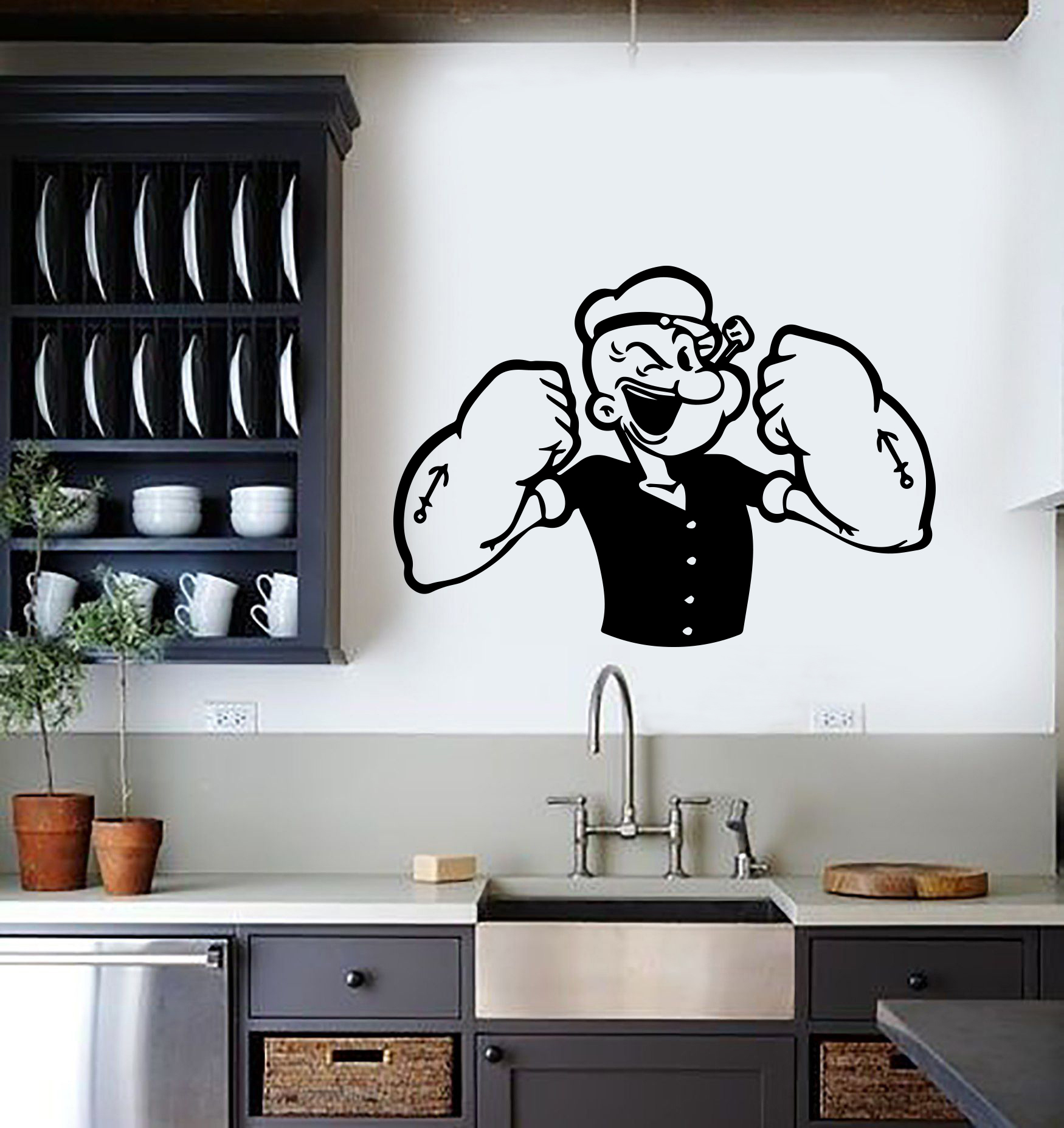Popeye The Sailor Man Sticker American Comics Hero Wall Stic - Inspire ...
