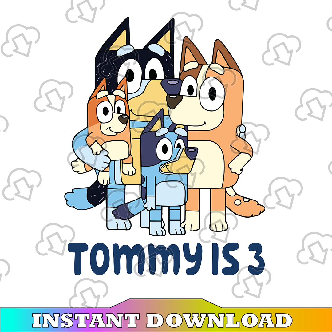 Bluey Birthday Party Svg, Personalised Bluey Svg Birthday Gi - Inspire ...