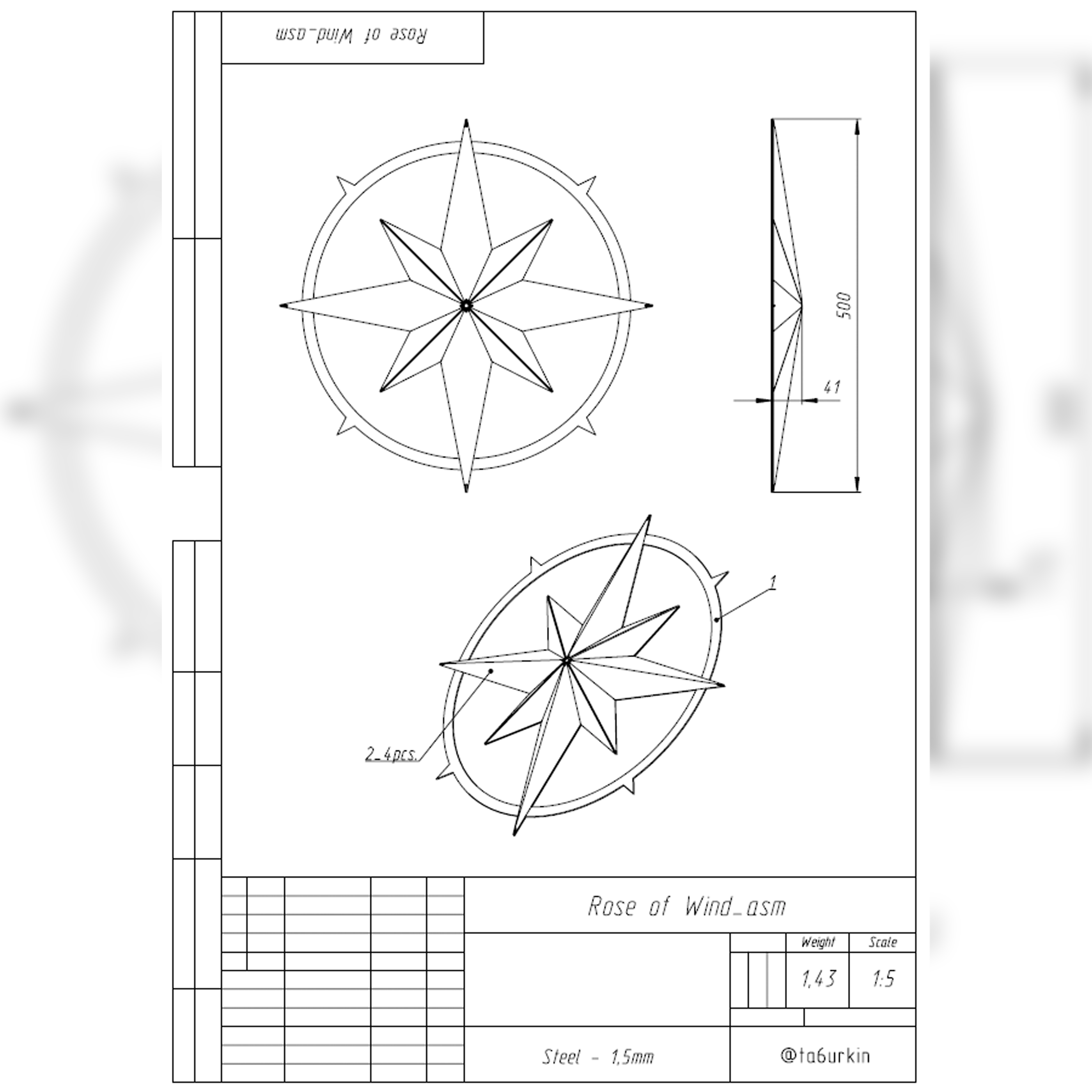 Rose Diagram Template