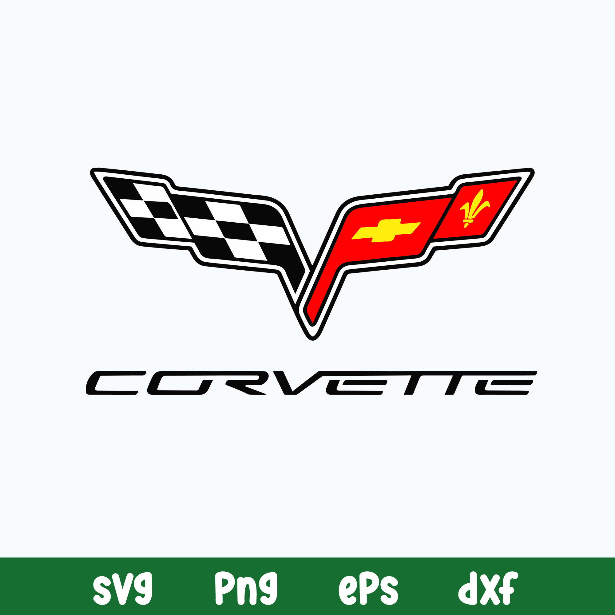 Corvette Flags Chevrolet Classic Logo 2005 Svg, Corvette Fla | Inspire ...