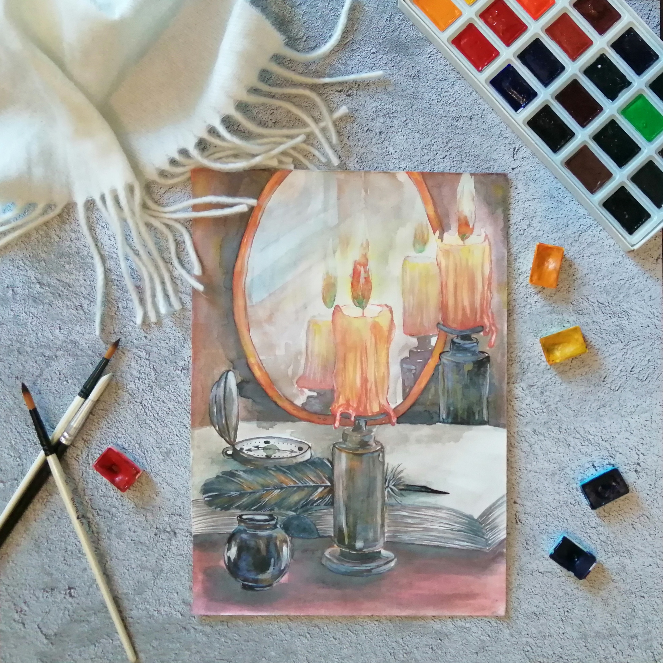 Gothic still Life Painting Original Art Gothic Rabbit Art W | Inspire ...