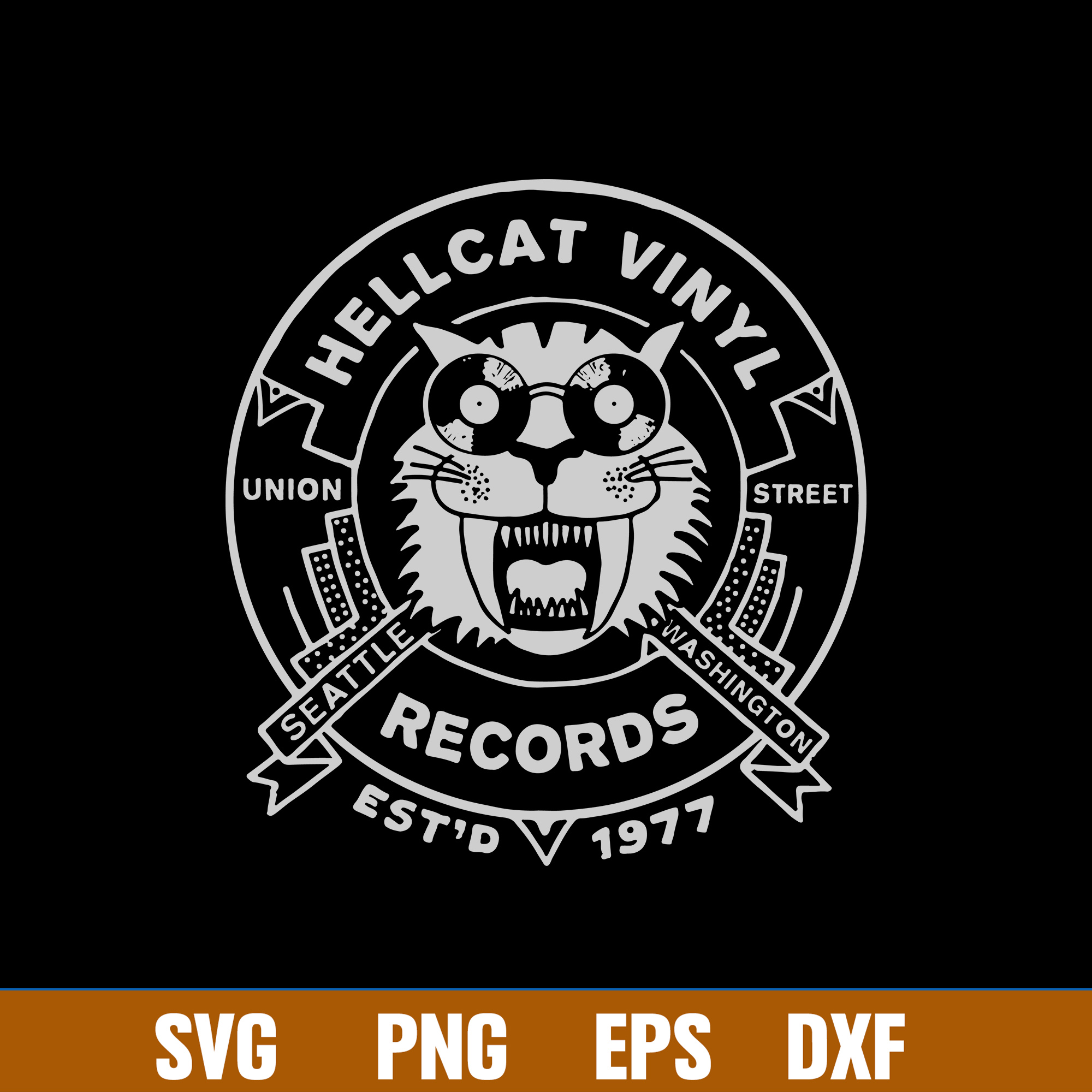 Hellcat Vinyl Records Svg, Png Dxf Eps File - Inspire Uplift