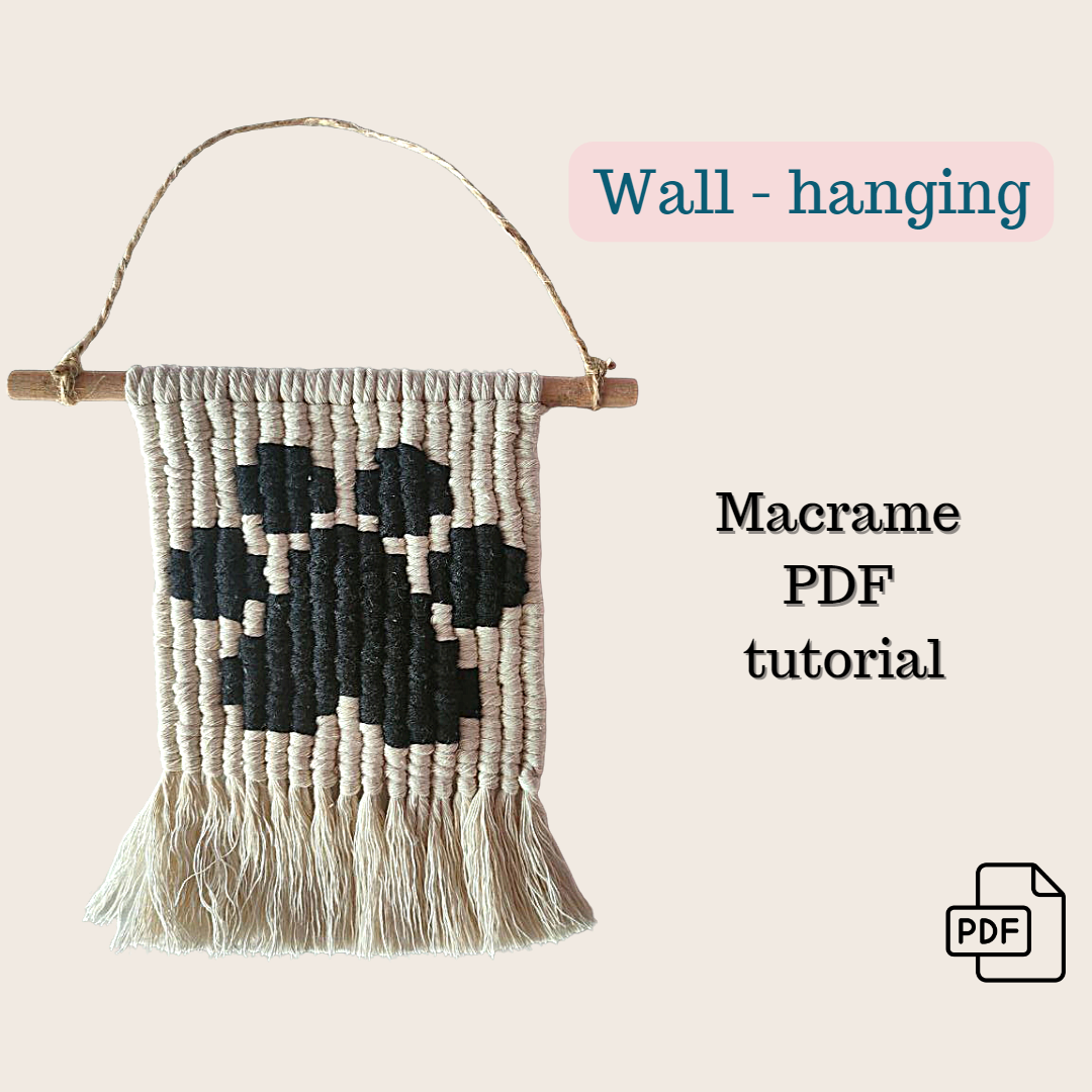 Macrame Animal paw Pattern / Pixel Paw Macrame Wall Hanging - Inspire ...