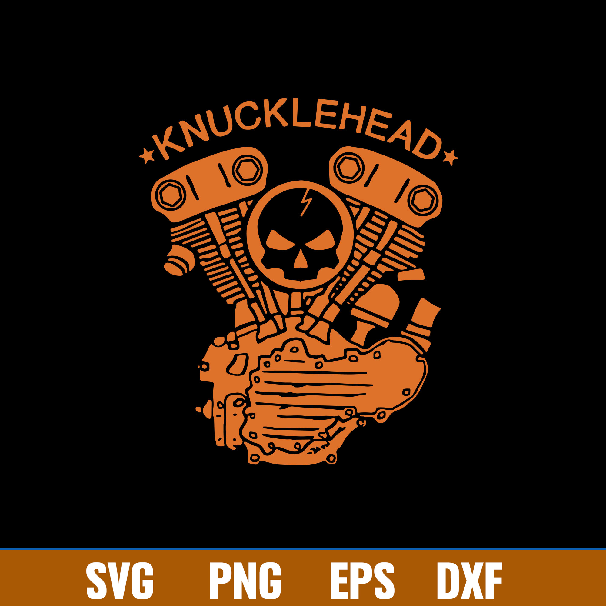 Knucklehead Motorcycle Engine Svg, Skull Motorcycle Svg, Png | Inspire ...