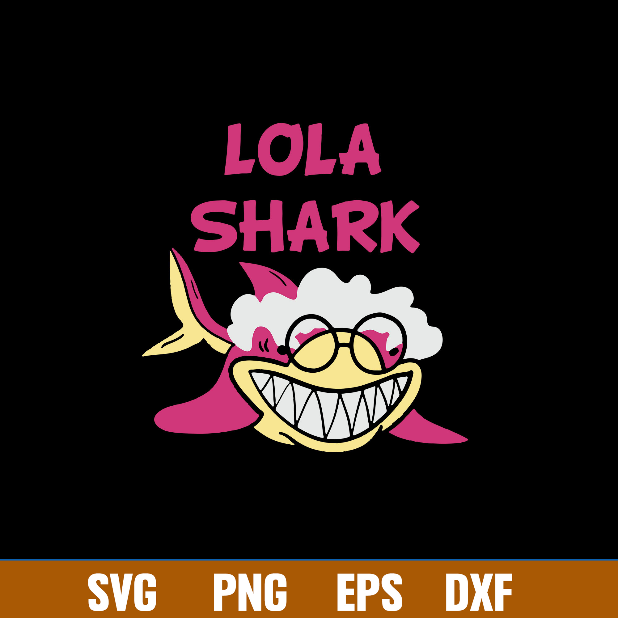 Lola Shark Svg, Shark Fish Pink Svg, Png Dxf Eps File | Inspire Uplift