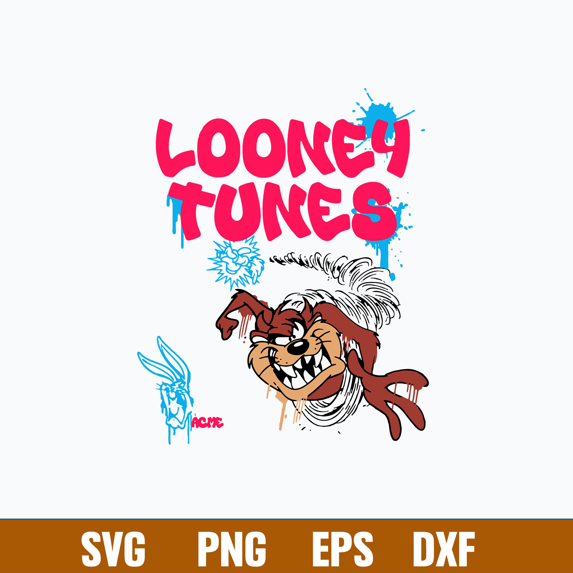 Looney Tunes Taz Svg, Taz Svg, Png Dxf Eps File | Inspire Uplift