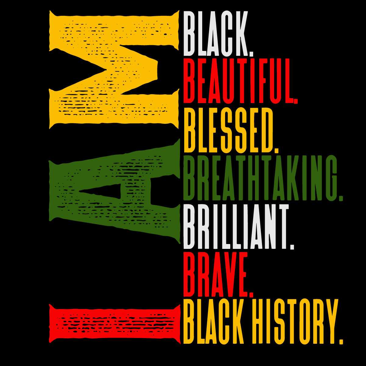 I AM Black History Affirmation Svg, Black History Month Svg, | Inspire ...
