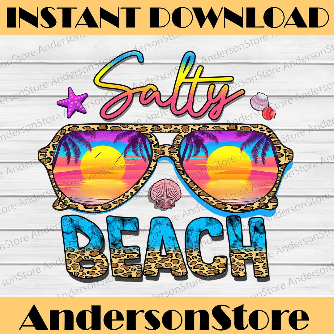 Salty Beach png, summer sublimation designs downloads, digit | Inspire ...
