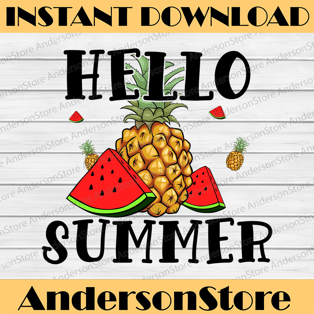 Hello Summer PNG, Hello Summer Pineapple png, Summer Sign pn | Inspire ...