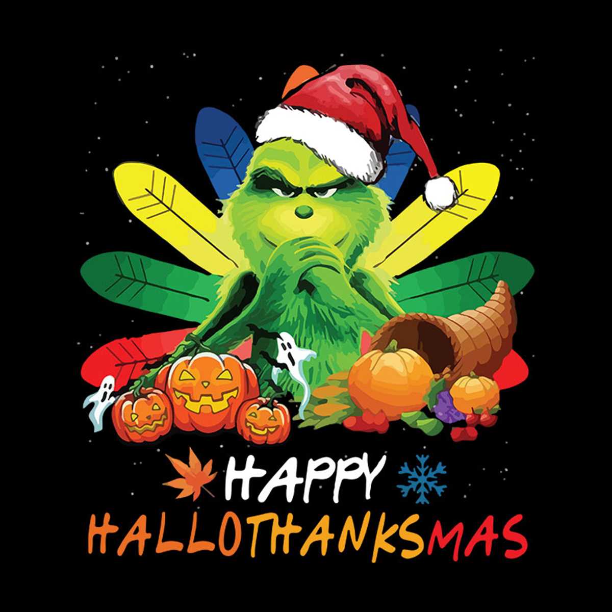 Grinch Happy Hallothanksmas, Happy Thanksgiving Christmas Ha | Inspire ...