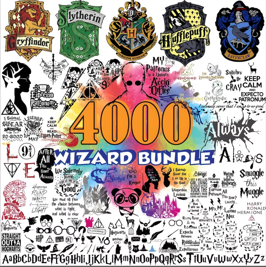 4000 Designs Harry Potter Bundle Svg, Harry Potter Svg, Harr | Inspire ...