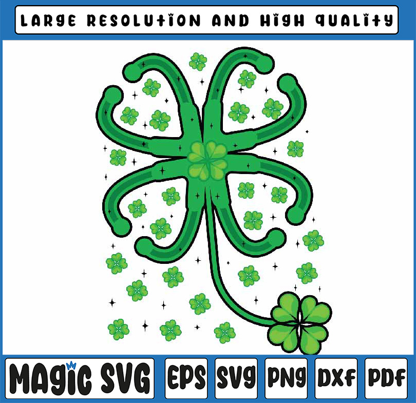 Shamrock Nurse St Patricks Day Stethoscope Heartbeat Clover - Inspire ...