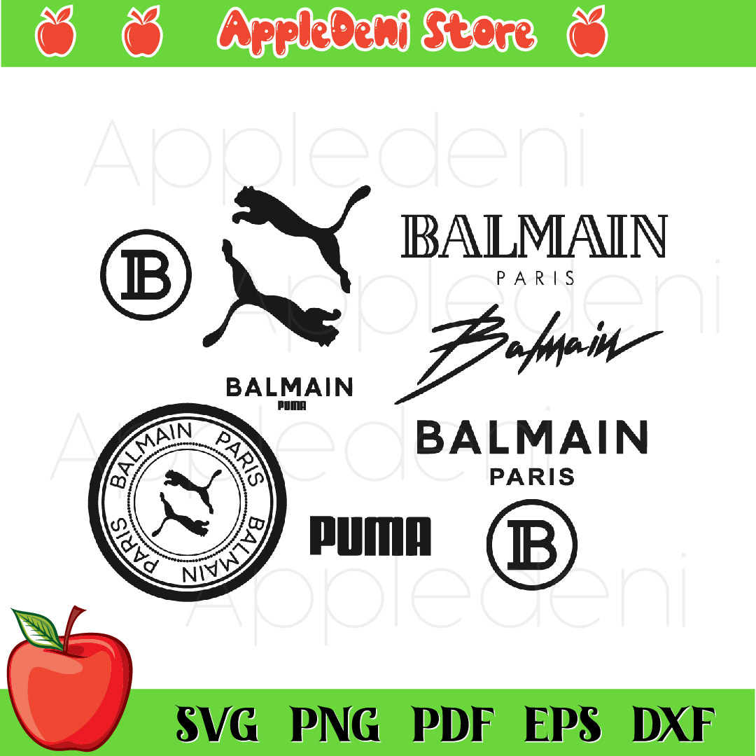 Puma And Balmain Logo Svg Bundle, Trending Svg, Puma Svg, Ba | Inspire ...
