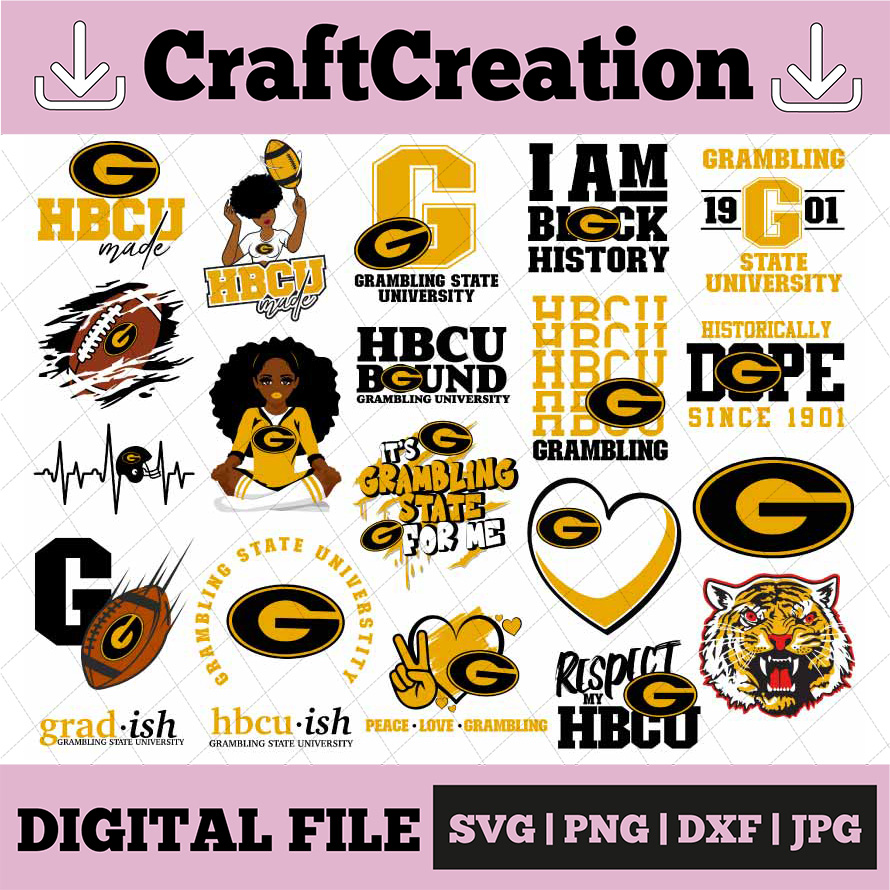 21 Files Grambling State Svg,HBCU Teams svg, HBCU Football S | Inspire ...