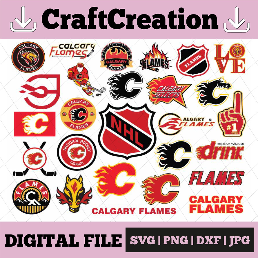 27 Files Calgary Flames Bundle Svg,NHL Svg, NHL Svg, Flames | Inspire ...