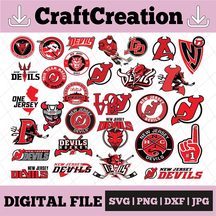 30 Files New Jersey Devils Bundle Svg, Devils Svg, NHL svg, | Inspire Uplift
