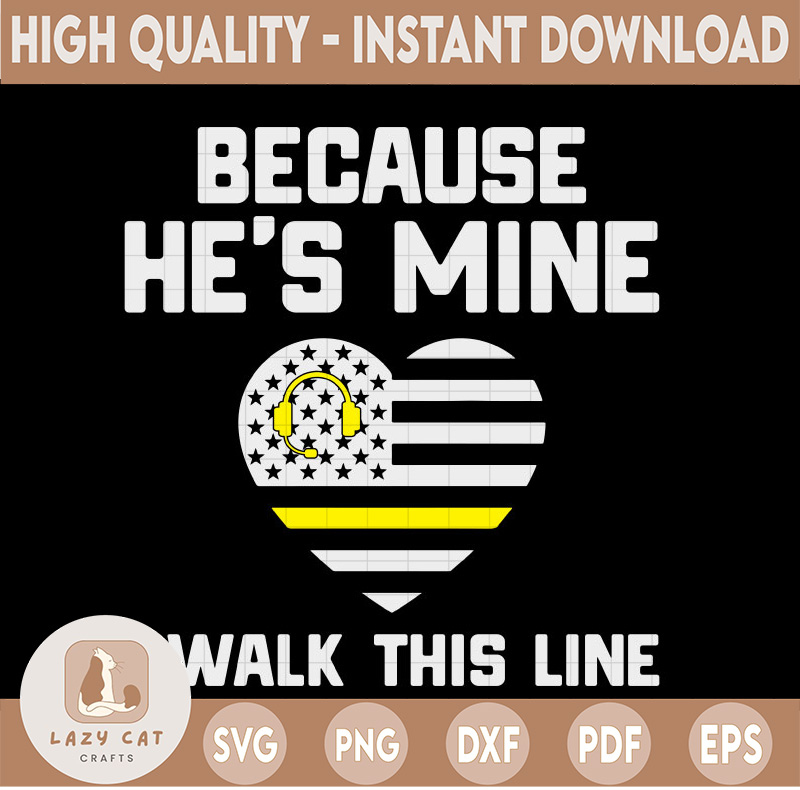 Because He's Mine SVG, I Walk This Line svg, Thin Gold Line - Inspire ...