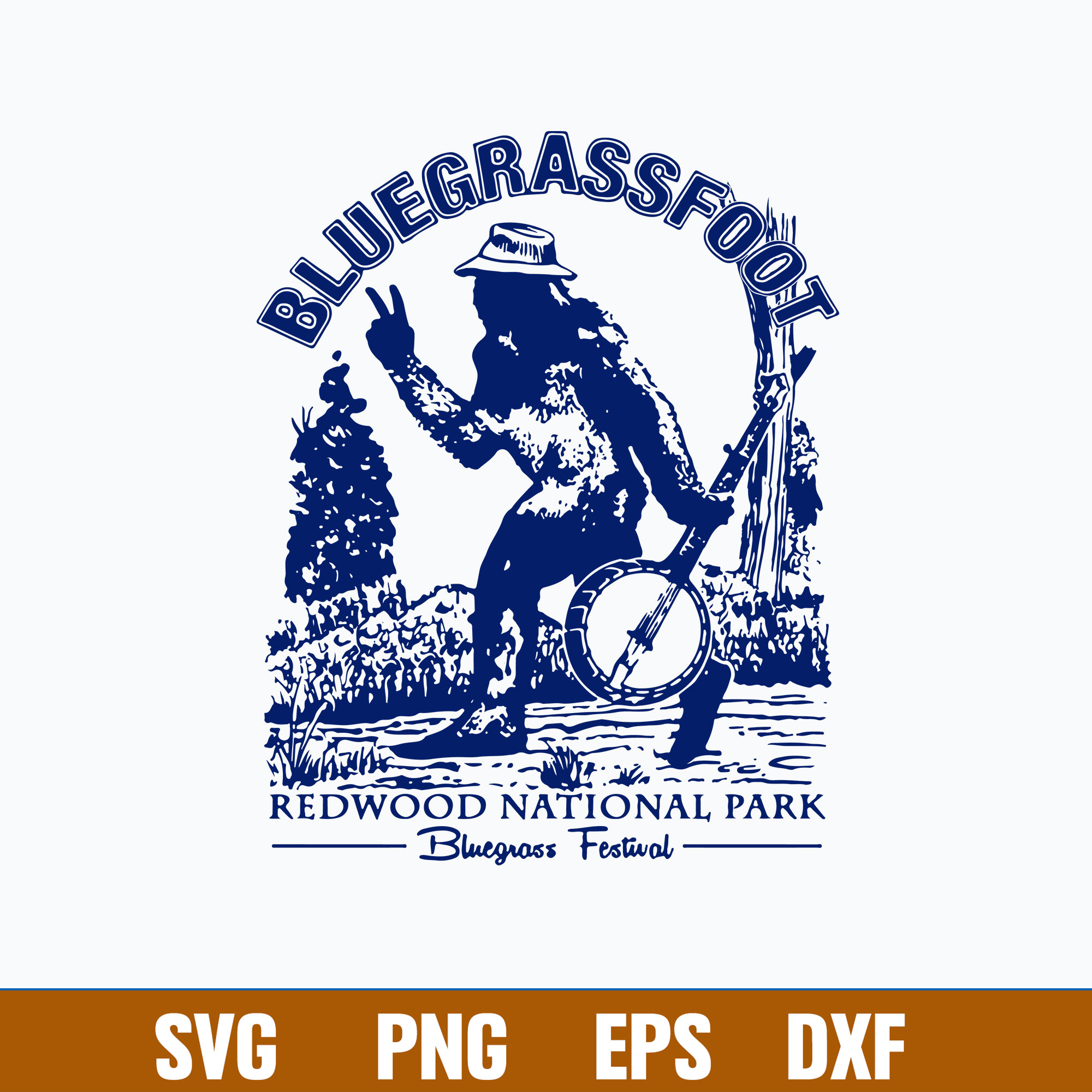 Bluegrassfoot Bluegrass Banjo Folk Svg, Bluegrass Svg, Png D | Inspire ...