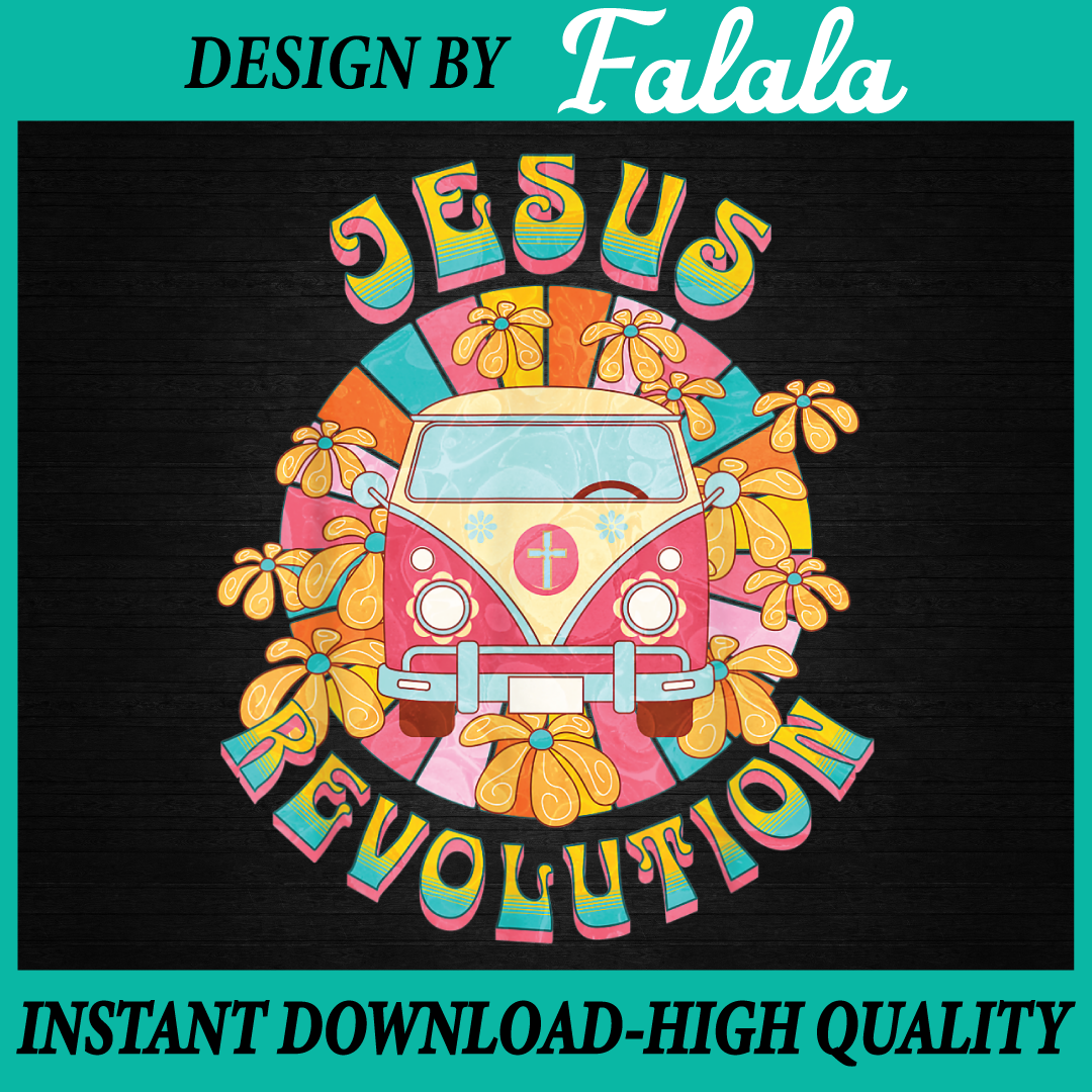 Jesus - Revolution People Retro Van Bus Christian Faith Png, | Inspire ...