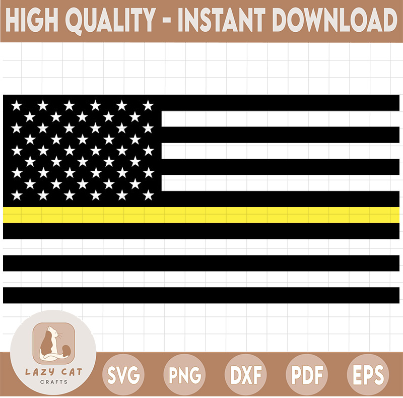 Dispatcher Yellow Line US Flag, United States of America Fla | Inspire ...