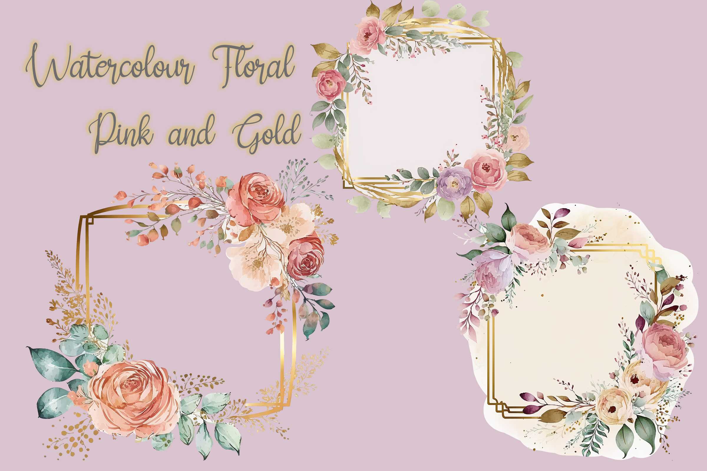 gold floral clipart - Inspire Uplift