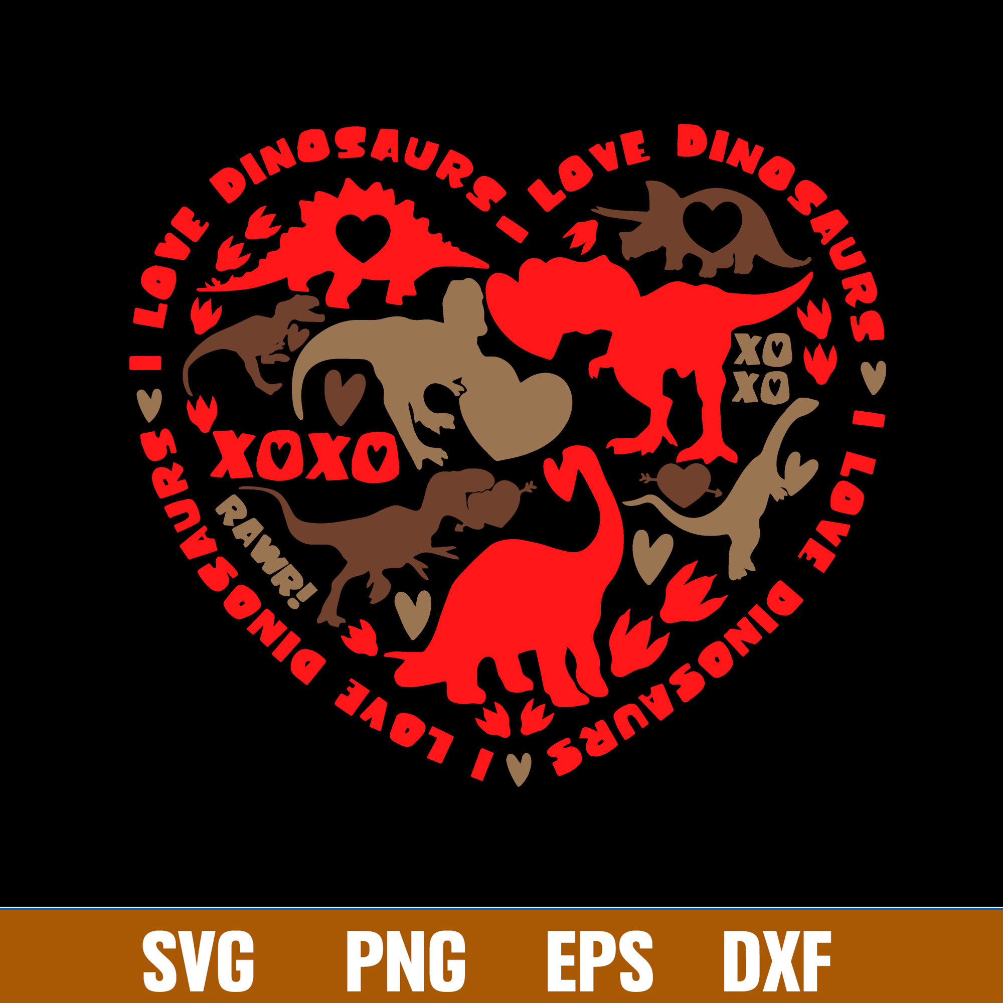 Dinosaur Heart Svg, Dinosaur Svg, Png Dxf Eps File | Inspire Uplift