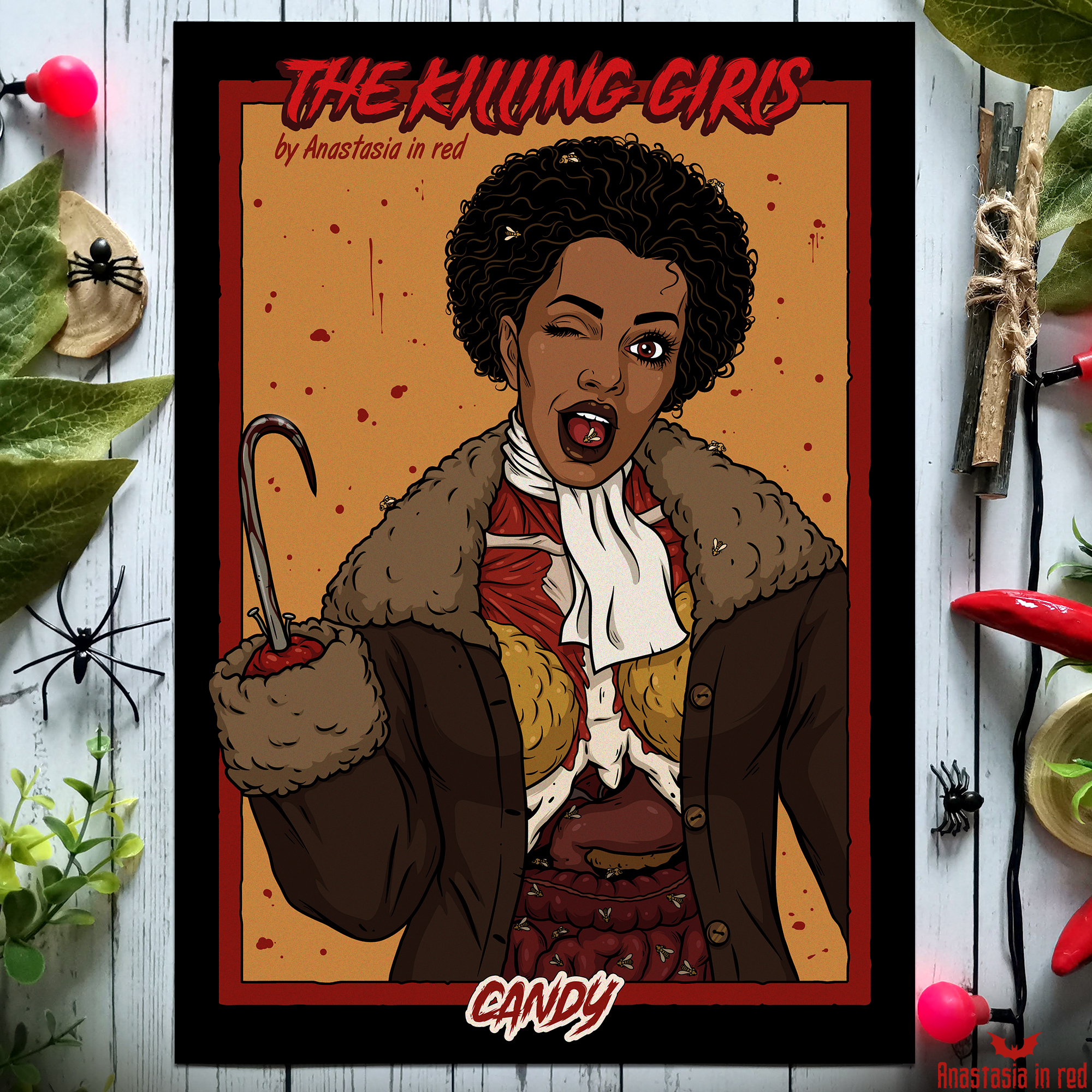 Candy, horror movie inspired art print. Female horror icon | Inspire Uplift