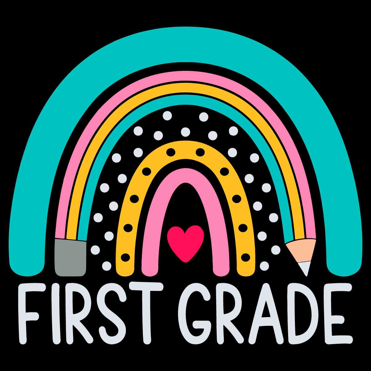 Rainbow Svg, First Grade Rainbow Svg, Back to School Svg, Te | Inspire ...