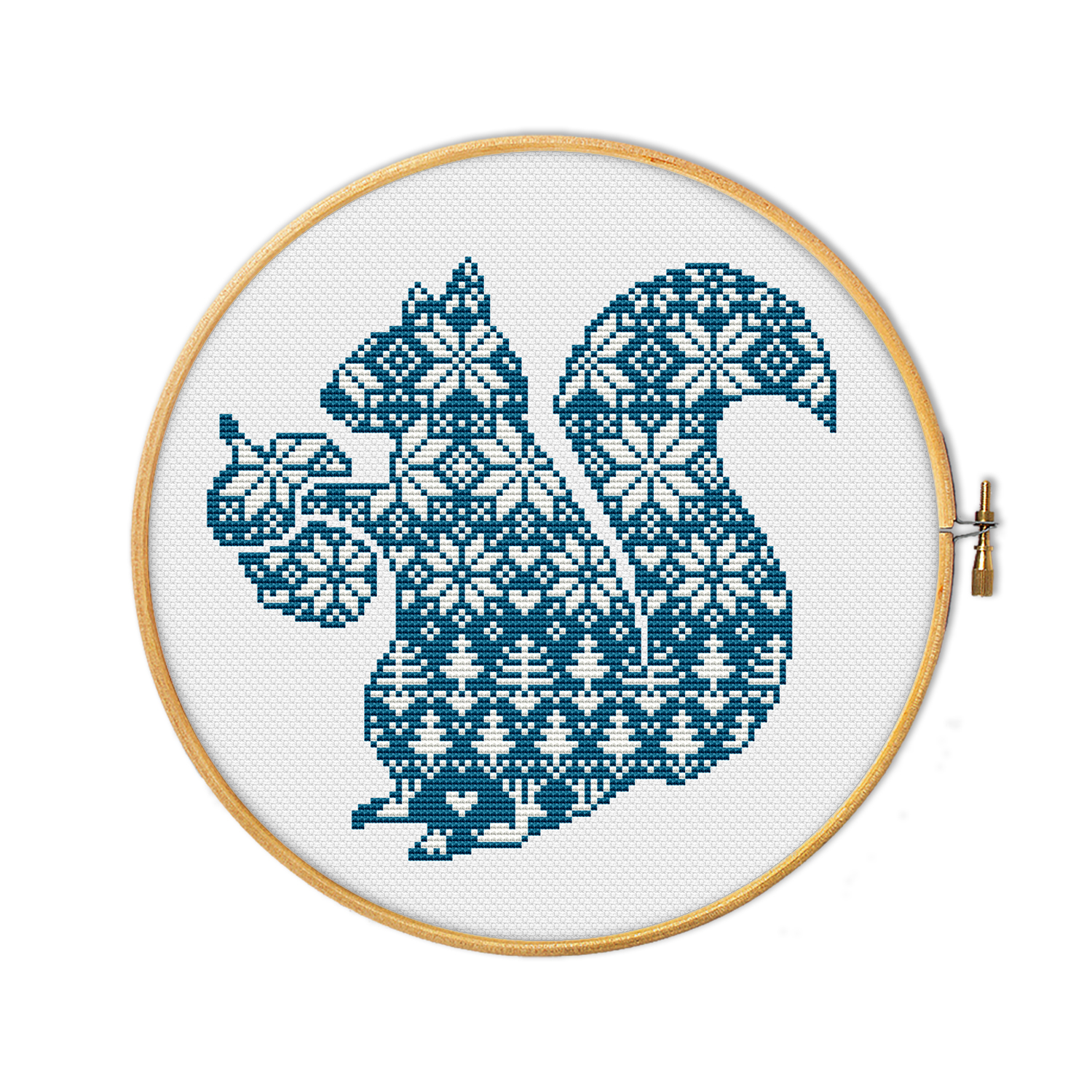 Nordic squirrel - cross stitch pattern - Inspire Uplift